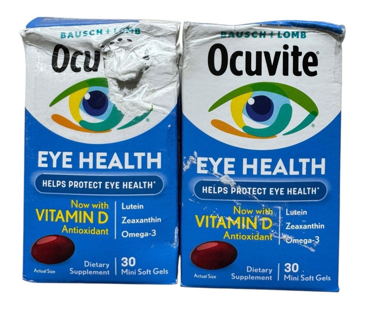 Lot of 2 Ocuvite Eye Health Vitamin & Mineral Softgels - 2 x 30 Count ...