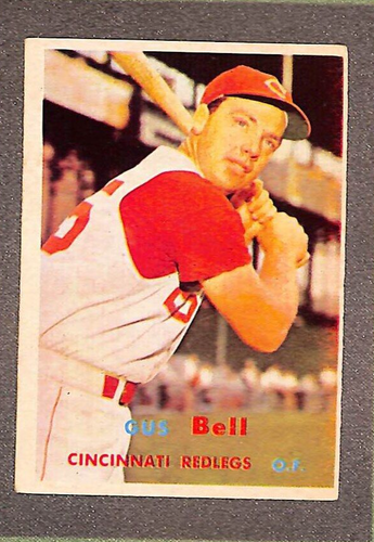 1957 Topps #180 Gus Bell - Cincinnati Reds - NO CREASES! | eBay