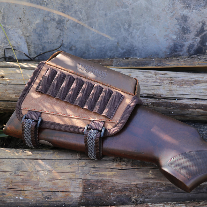 TOURBON Canvas Hunting Rifle Ammo Holder Cheek Rest Comb Riser ...