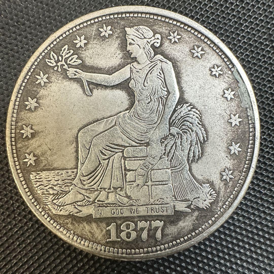 Old Coin American 1 Dollar Trade Rare Aa1 Silver 1877 | eBay