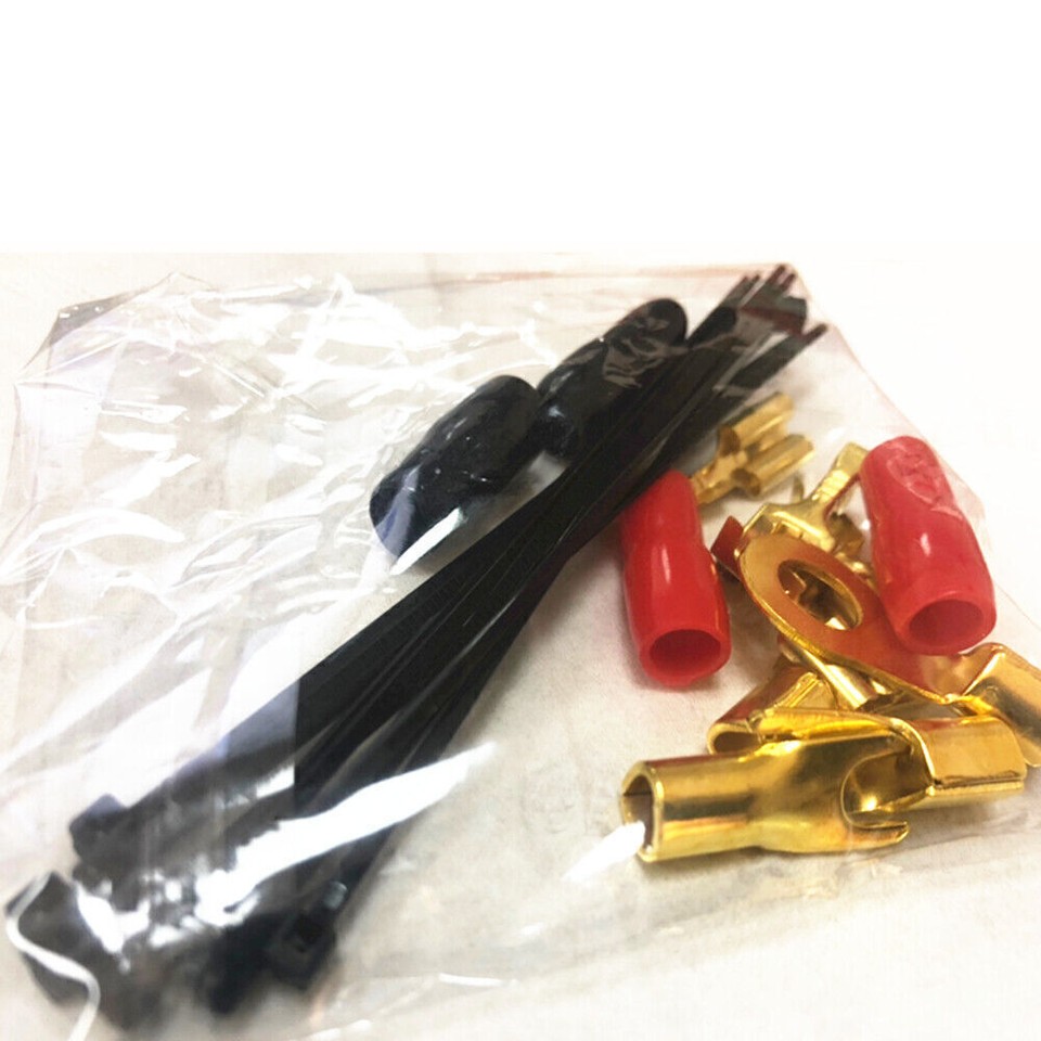 4 Gauge Car Audio Cable Kit Amplifier Install Amp RCA Subwoofer Sub ...