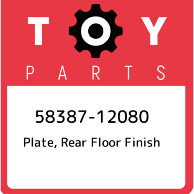 58387-12080 Toyota Plate, rear floor finish 5838712080, New Genuine OEM ...