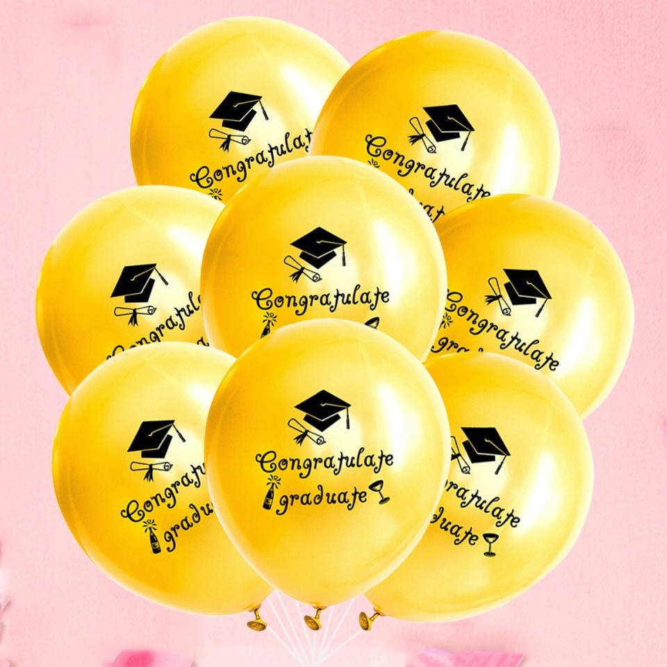 20 Pcs Graduation Party Decoration Decorations Partty Balloon Rubber ...