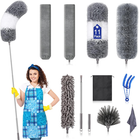 Microfiber Duster Kit (11PCS) - Washable Dusters with Extension Pole ...
