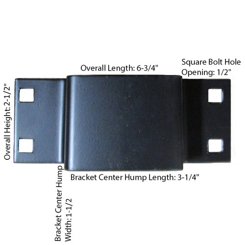 One New Bolt-On Stake Pocket Bracket 6.75" Overall Length 12 Gauge ...