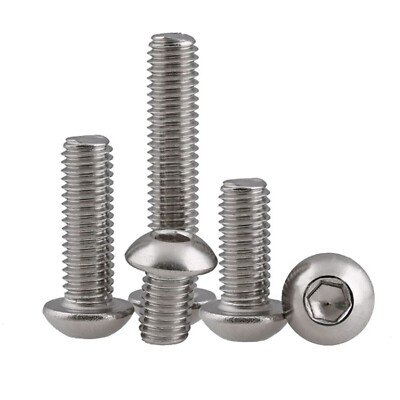 M6-M10 Button Pan Socket Cap Screw 316 Stainless Steel Hex Head Allen ...