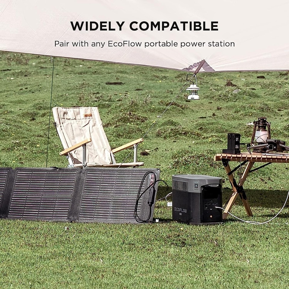 EcoFlow 110W Outdoor Camping Portable Solar Panel Foldable Solar Power ...