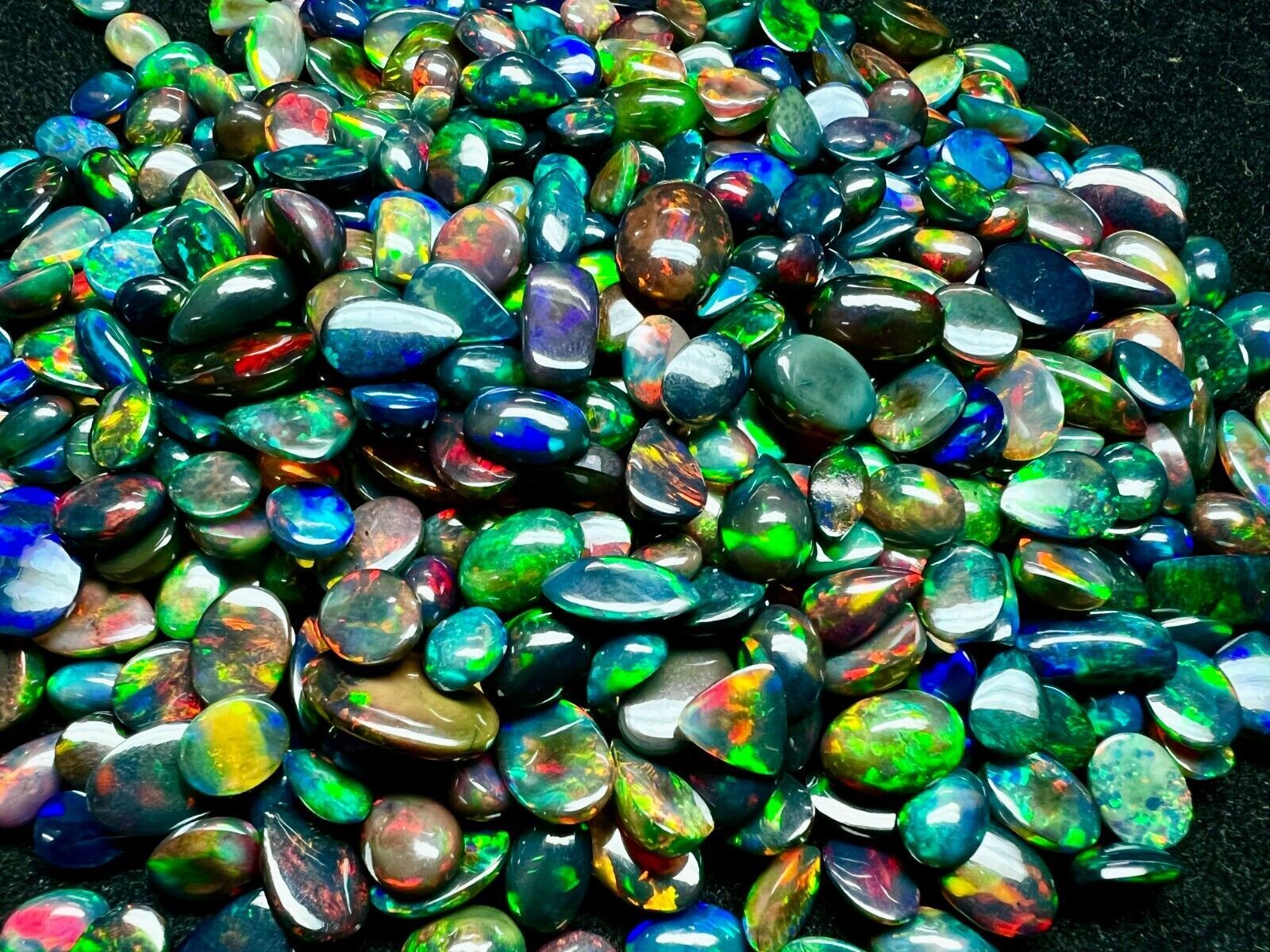Natural Black Opal Lot Top Quality multi fire Ethiopian black Opal ...