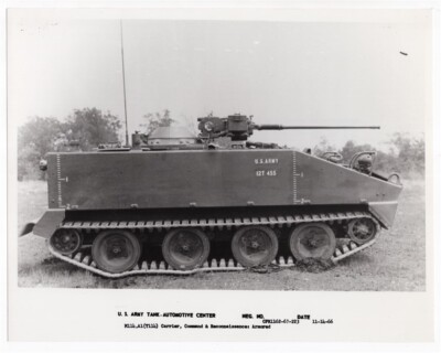 1966 US Army M114A1 (T114) Reconnaissance Carrier 8x10 Original Photo ...