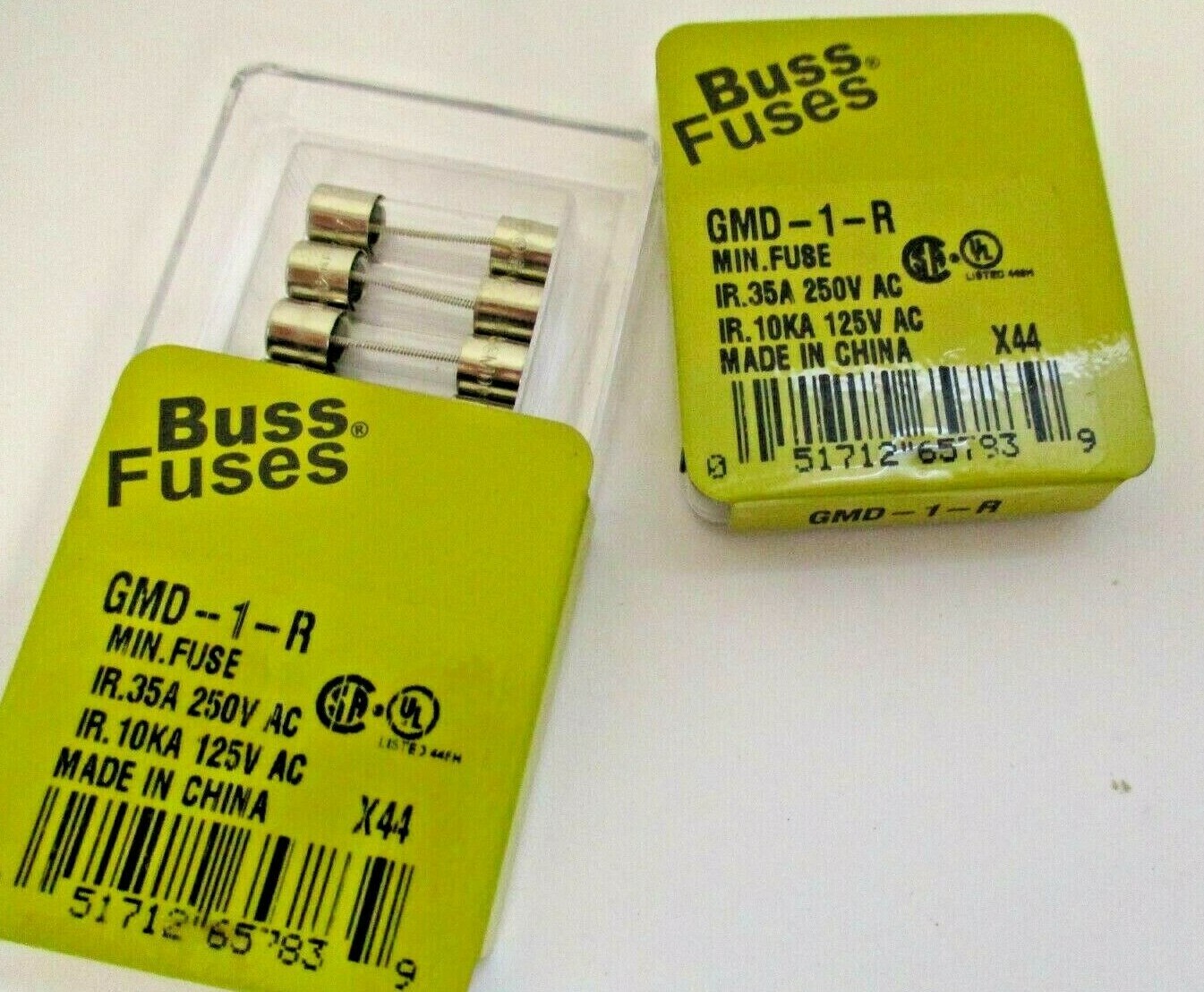BUSS FUSES TIME DELAY FUSE GMD-1-R MIN FUSE IR .35A 250V 10KA 125VAC | eBay