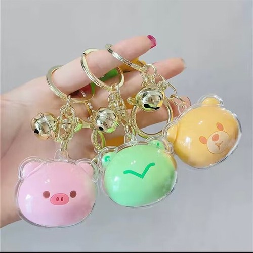 Kawaii Pig Panda Acrylic Keychain Cartoon Cute Animal Key Ring Car Key ...