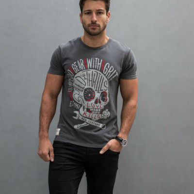 Red Torpedo Mens Speed Punk Graphite T-Shirt | eBay