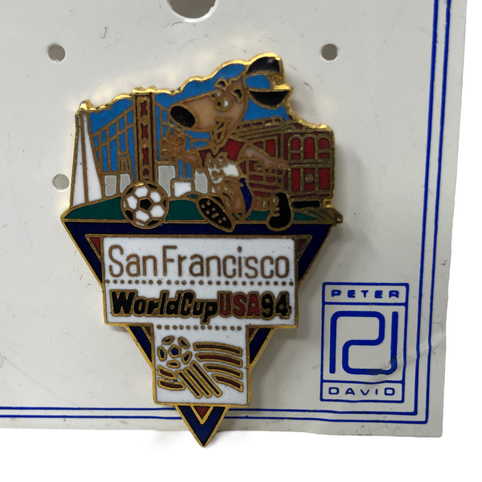 NIP World Cup USA 94 San Francisco Soccer Futbol Striker Pup Pin | eBay
