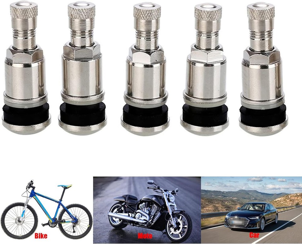 5PCS Metal Valves Universal for Car 11.3 mm Alloys Wheels Bolt In Tyre ...