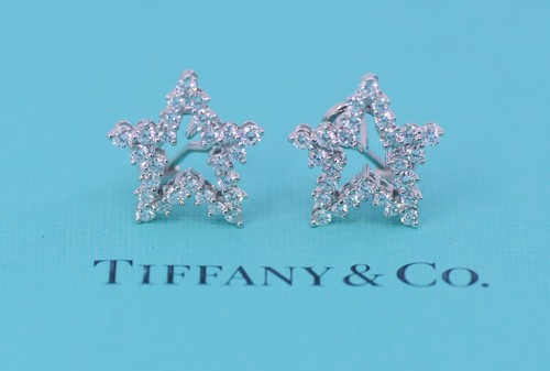 Tiffany & Co Stern Diamant Platin Ohrringe | eBay.de