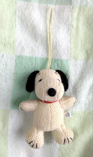 Snoopy Knitted Toy With Strap | eBay