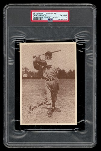 1939 V351 World Wide Gum Canadian Goudey Set-Break Gene Hasson PSA 6 EX ...