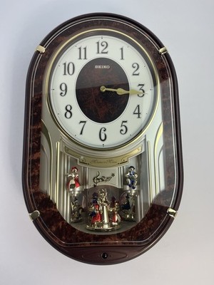 Seiko Melodies In Motion Wall Clock Brown 6 Songs MS-XM214-1 Tested ...
