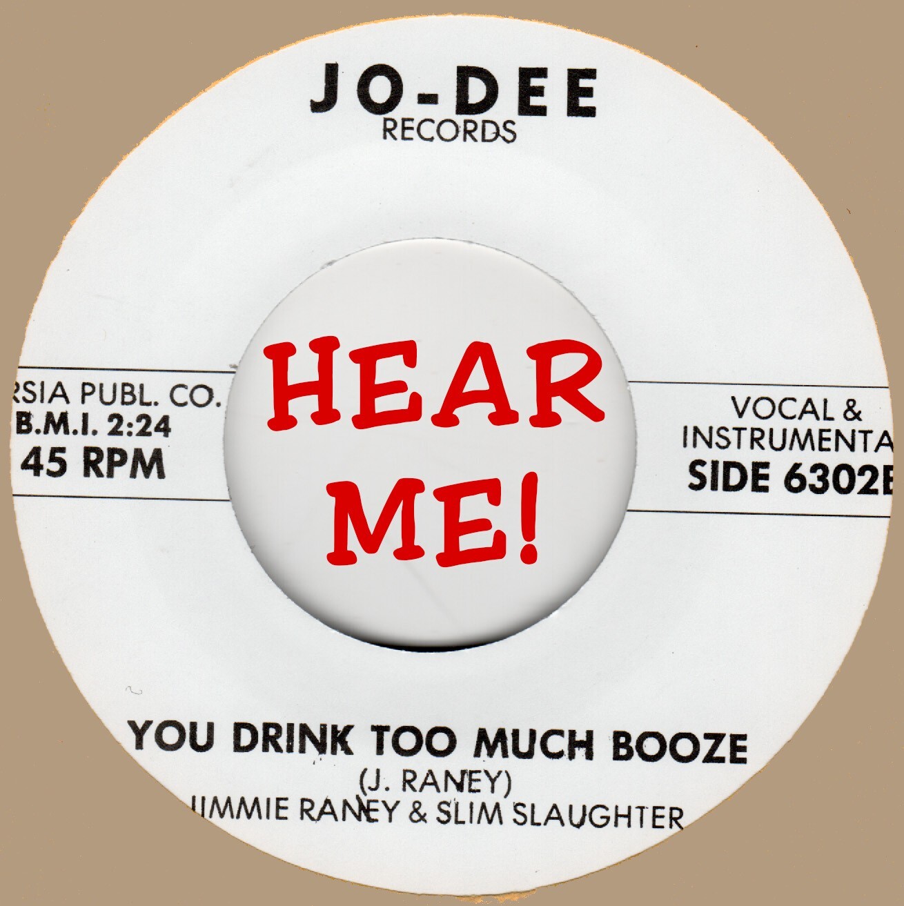 R&B REPRO: JO-DEE - JIMMY REANEY-You Drink Too Much Booze/Crazy Moon | eBay