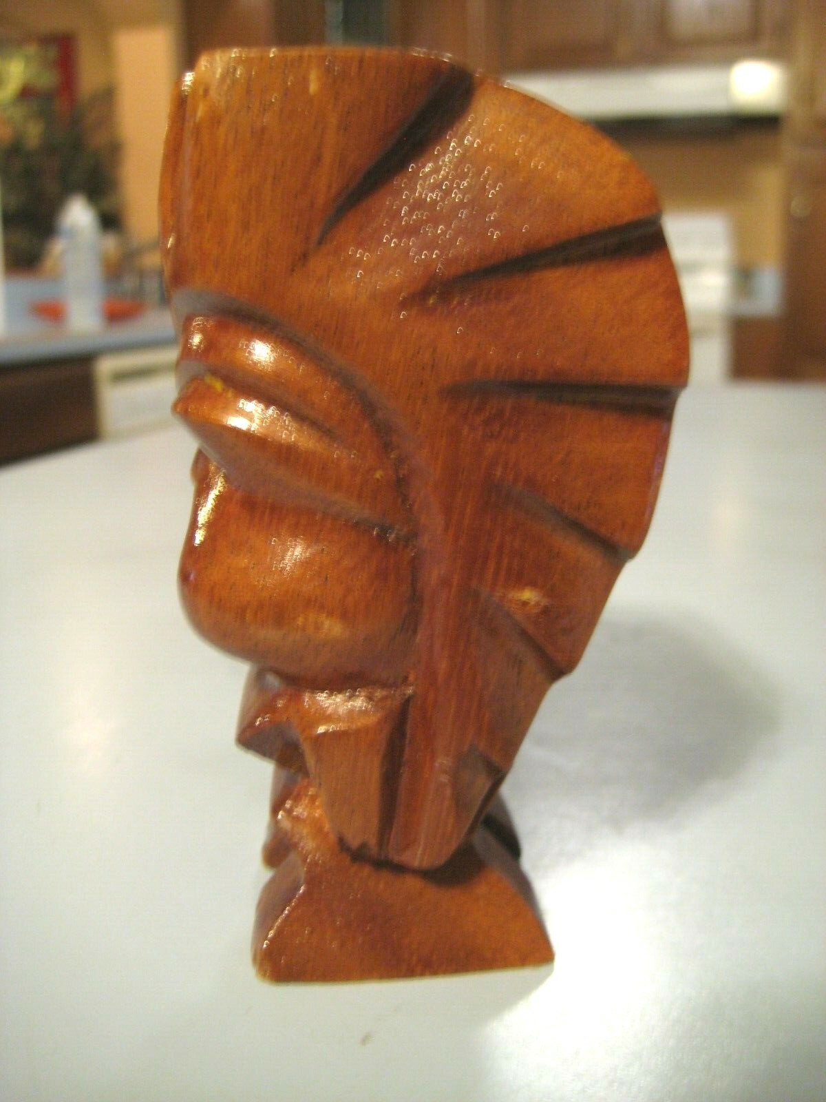 Waikiki Woods Monkey Pod Hawaii Wood Carved Tiki 4" | eBay