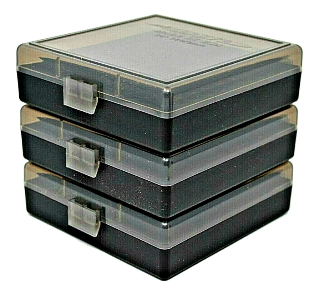 BERRY'S PLASTIC AMMO BOXES (3) SMOKE/BLACK 100 Round 9MM / 380 | eBay