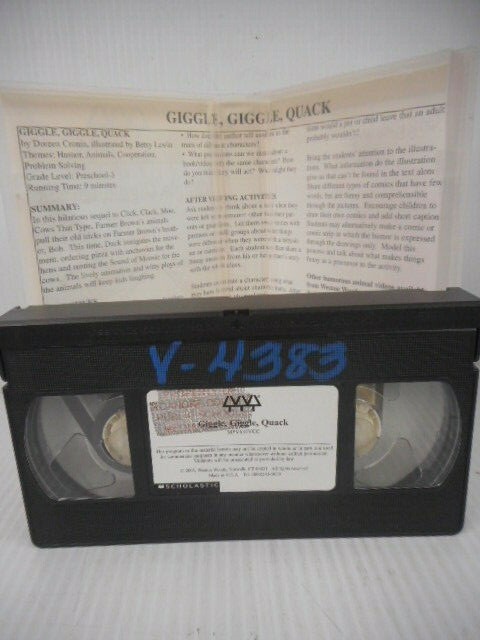 Weston Woods Scholastic Giggle, Giggle, Quack VHS Animated By Doreen ...
