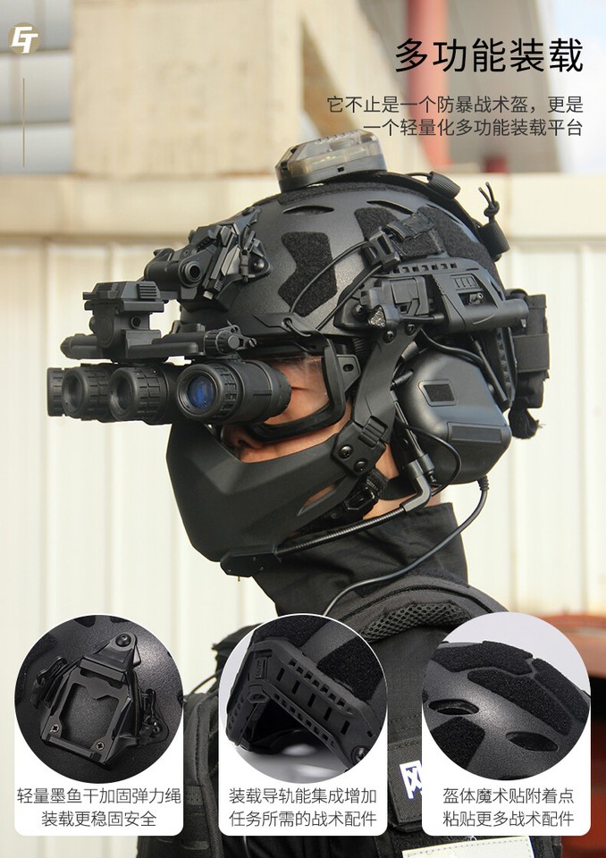 FAST SF Tactical Helmet Night Vision Goggles Protective Helmet Mask ...