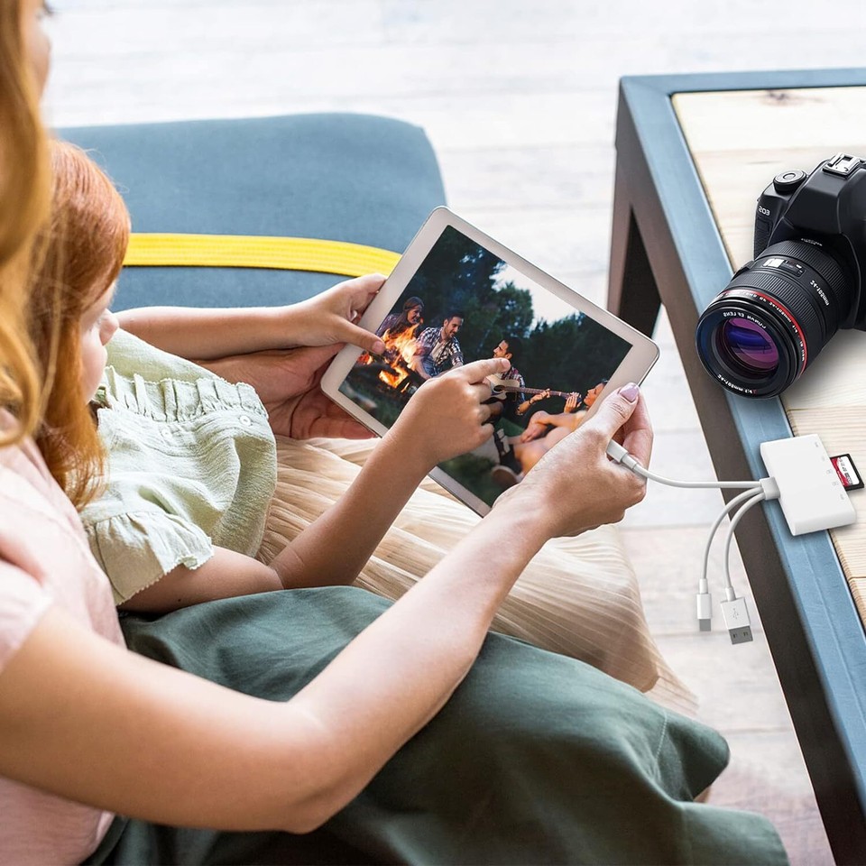 5 in 1 Memory Card Reader USB3.0 OTG Adapter SD Card Reader For iPhone ...