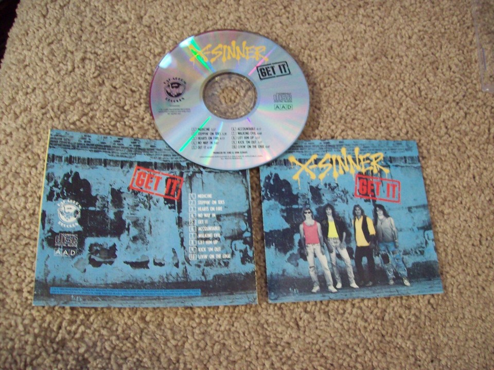 X-Sinner - Get It CD *RARE* 1989 Pakaderm Mastedon John Dino Elefante ...
