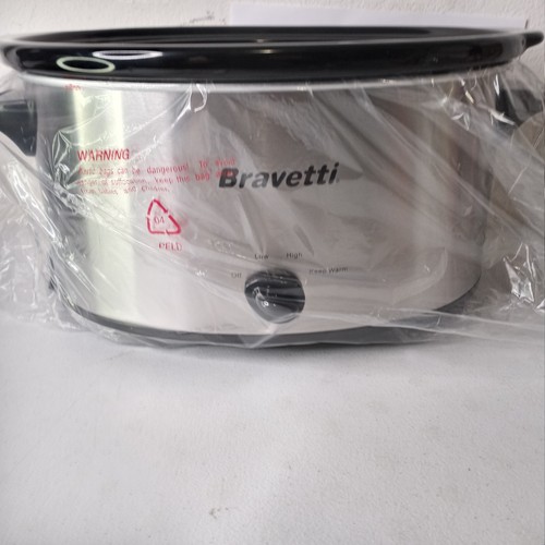Bravetti 7 QT Stainless Oval Slow Cooker Model KC271H New in Open Box ...