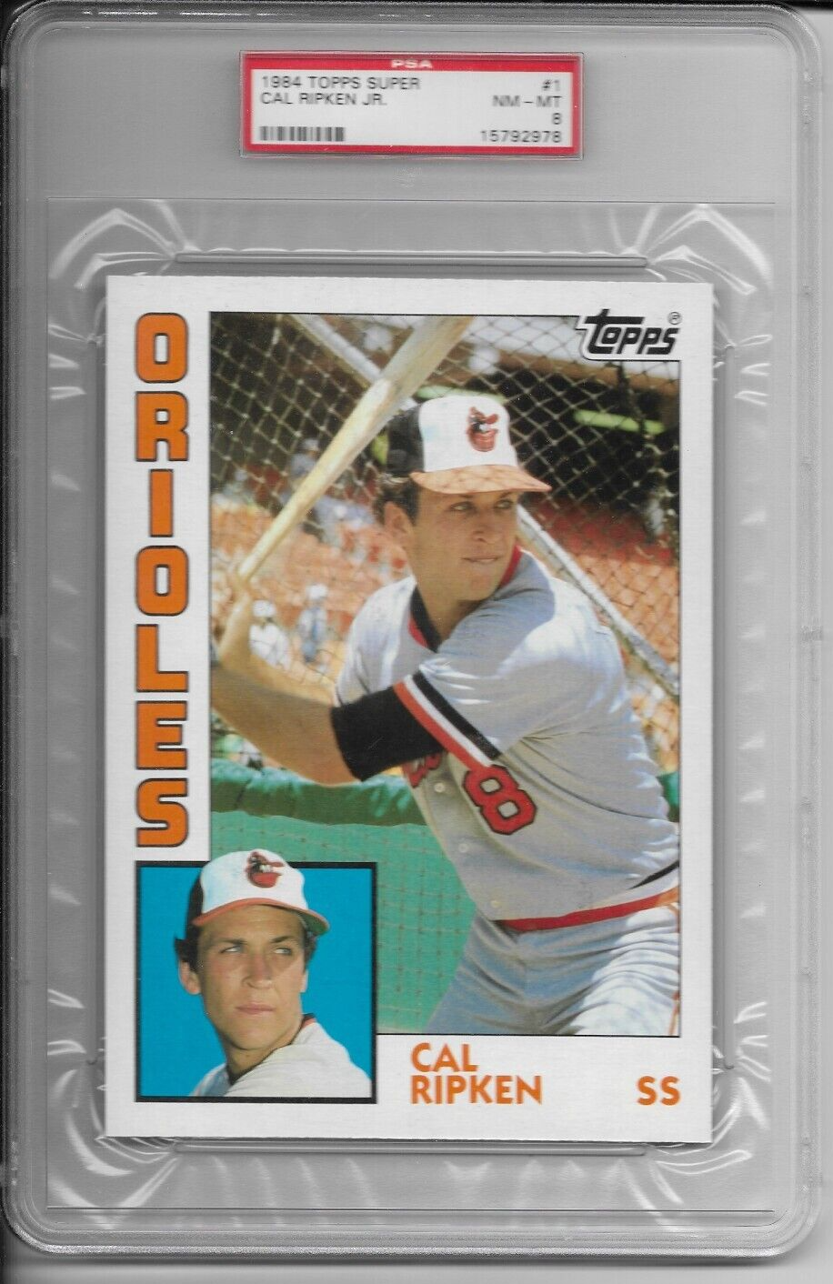 1984 topps super cal ripken jr psa 8 none higher baltimore orioles ...