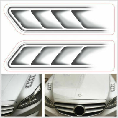 2Pcs Car Styling 3D Fake Vents Decorative Outlet Side Vents Stickers ...