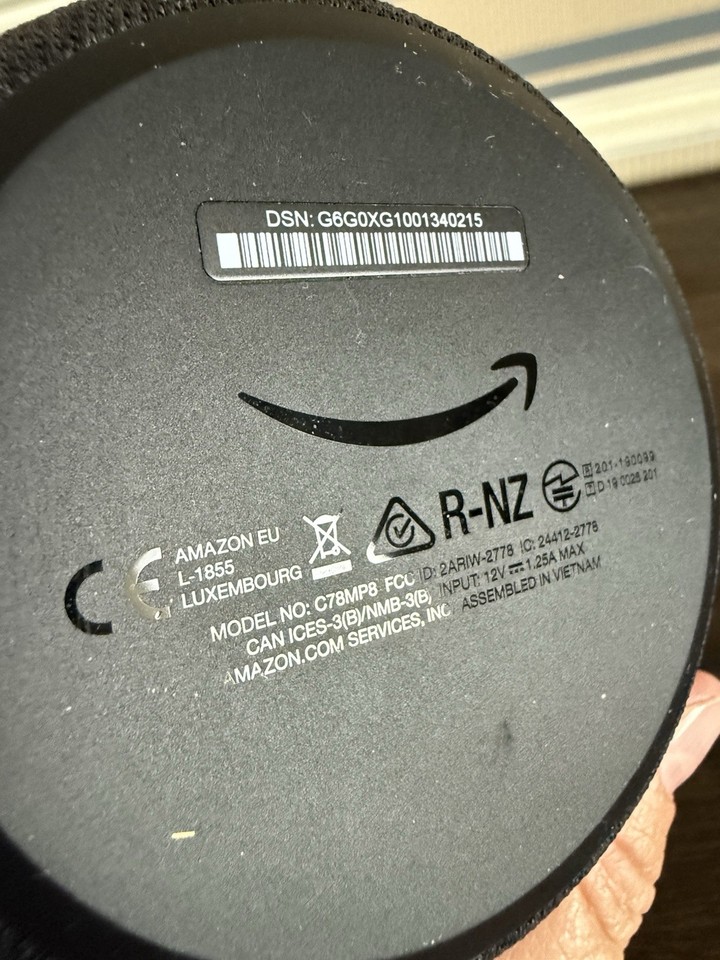 Amazon C78MP8 Echo Dot 3rd Generation Smart Speaker with Power Cord ...