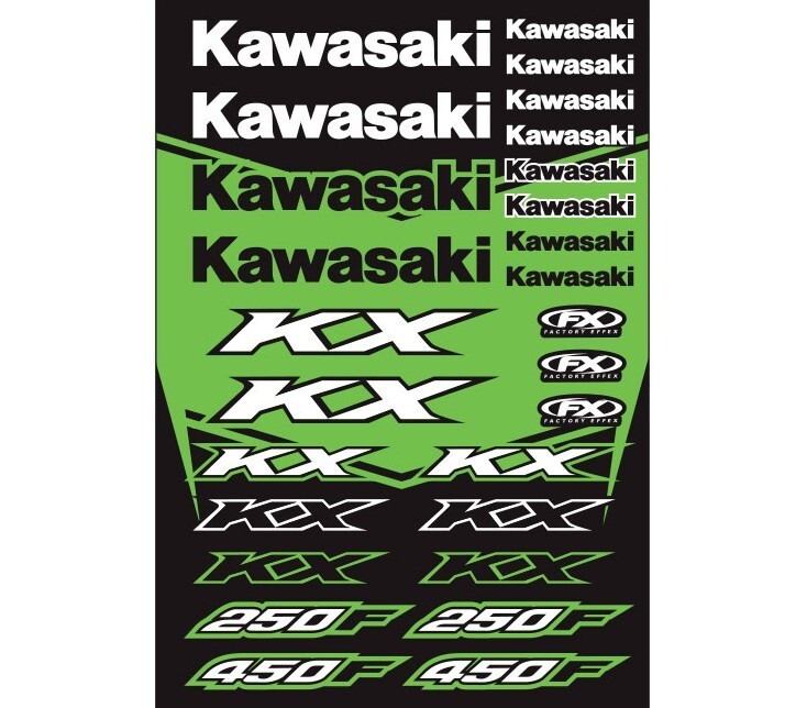 Kawasaki KX60 KX65 KX80 KX85 KX100 KX125 KX250 KX300 STICKERS DECALS ...