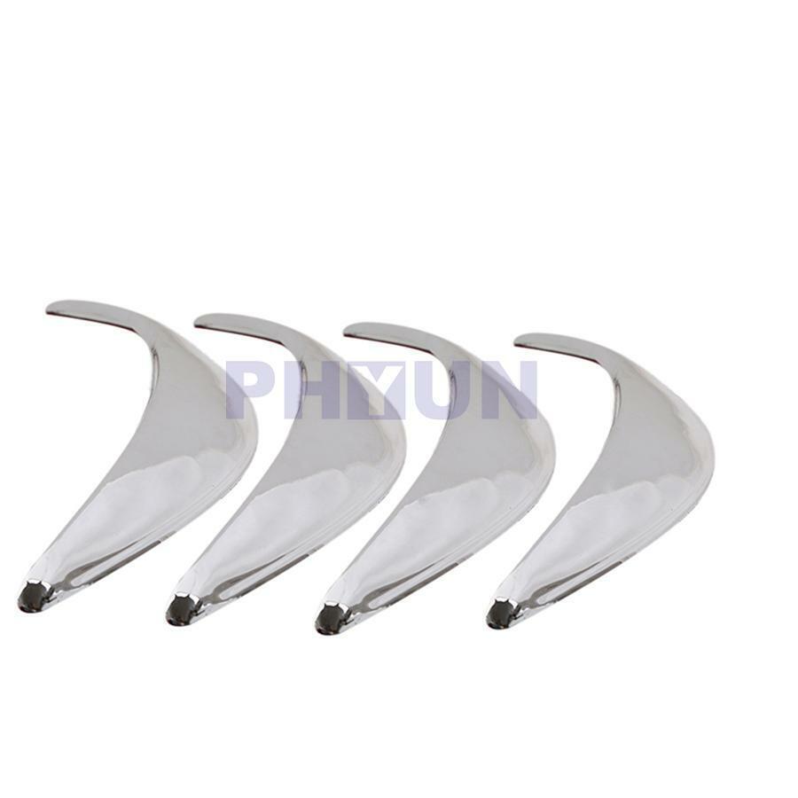 4x Chrome Car Wheel Eyebrow Arch Trim Lips Fender Flares Protector Anti ...