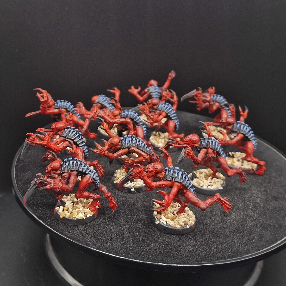 Painted Warhammer 40k Tyranid Genestealers ×12 RB1 Games Workshop ...