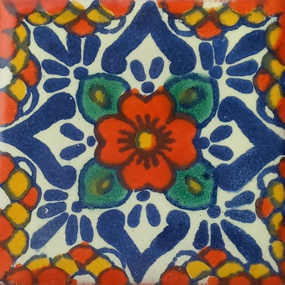 50 CERAMIC TILES assorted 2x2 Mexican Handmade Handpainted Clay Tile | eBay