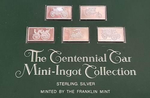 1975 The Centennial Car Ingot Collection 5 Silver Ingots Mint Sealed ...