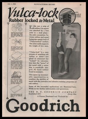 1926 BF Goodrich Akron Ohio Vulca-Lock Rubber To Metal Adhesive Vintage ...