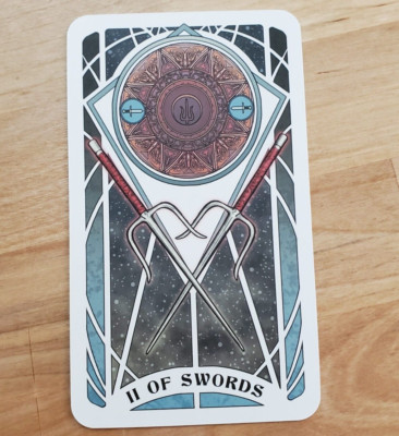 ELEKTRA'S TWIN SAI- II of Swords- 2023 Marvel Comics Tarot card | eBay