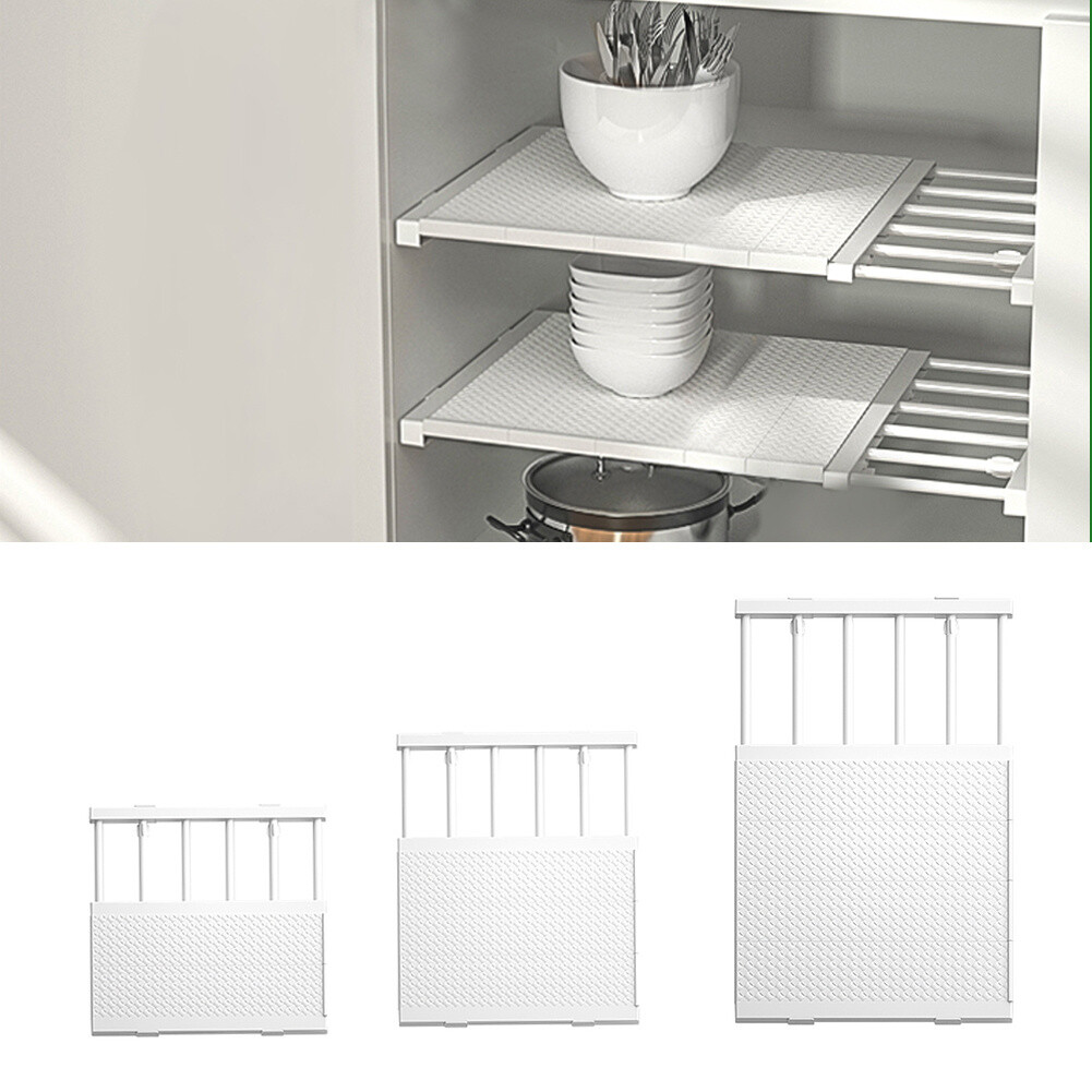 Adjustable Closet Cupboard Storage Organizer Shelf Extendable Divider ...