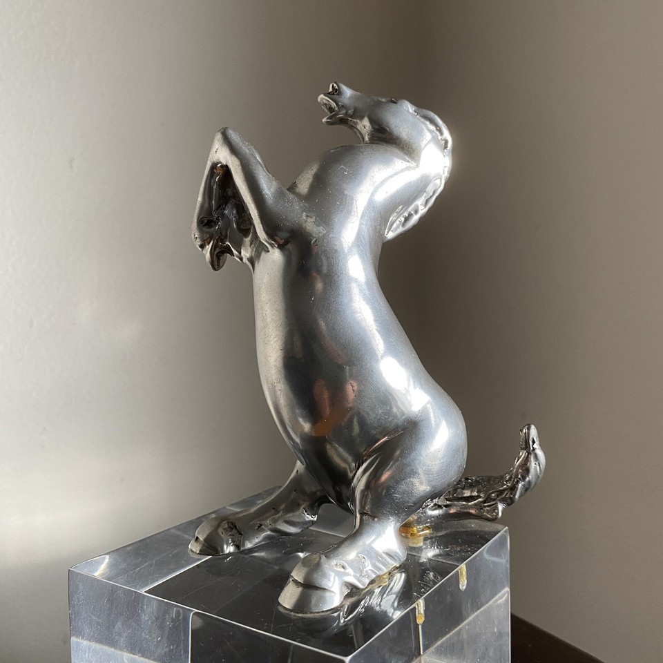 Castor Cooper Vintage MCM Pewter HORSE Sculpture on Lucite Base ...
