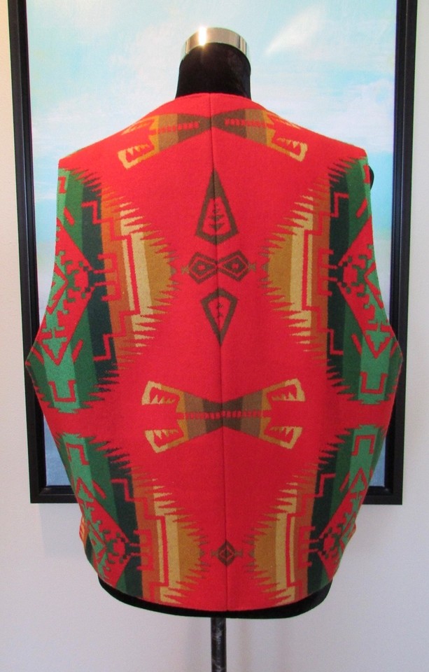 VTG Pendleton High Grade Western Southwestern Native American Vest Made ...