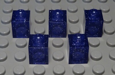 Lego Mattone 1X1 Trasparente Viola Scuro Con Glitter 5 Pezzi | eBay