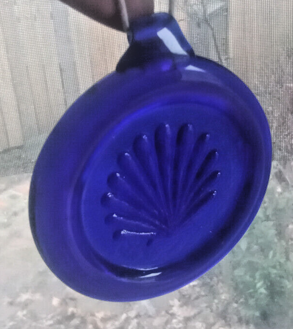 Cobalt Blue Window Sun Catcher~Stained Colored Glass~3 in Pressed Sea ...