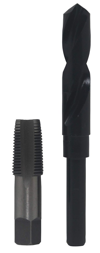 Pipe Tap & Drill Bit Sets 2-Pack 1/2' and 3/8' NPT Carbon Steel HSS | eBay