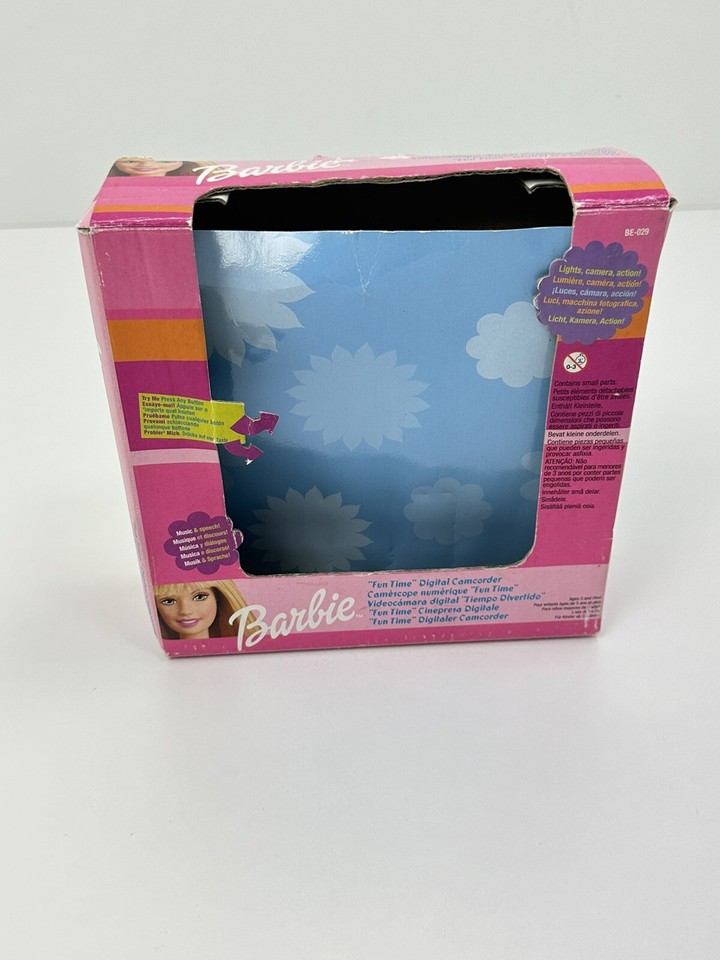 Vintage Barbie Fun Time Digital Camcorder 2003 W/ Box Working Music ...