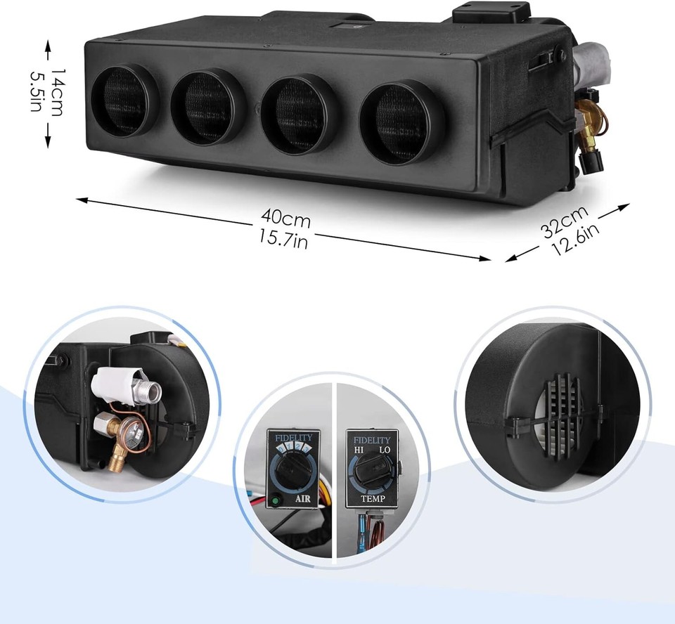 Universal Under Dash A/C Air Conditioning Evaporator Heat Cool Kit 4 ...