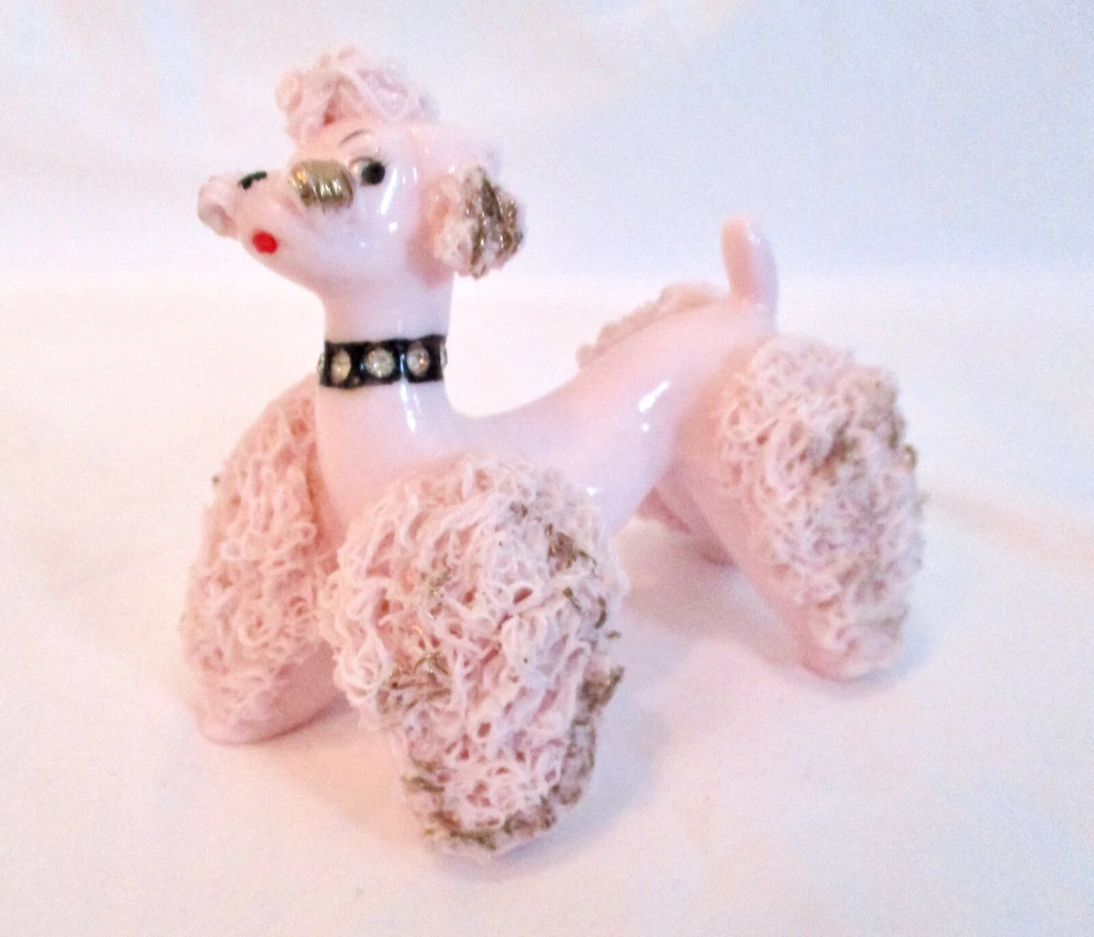 Standing Ceramic Poodles With Rhinestones
