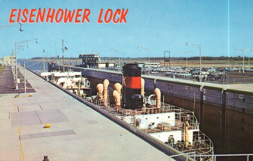 Eisenhower Lock St. Lawrence Seaway Massena New York Postcard | eBay